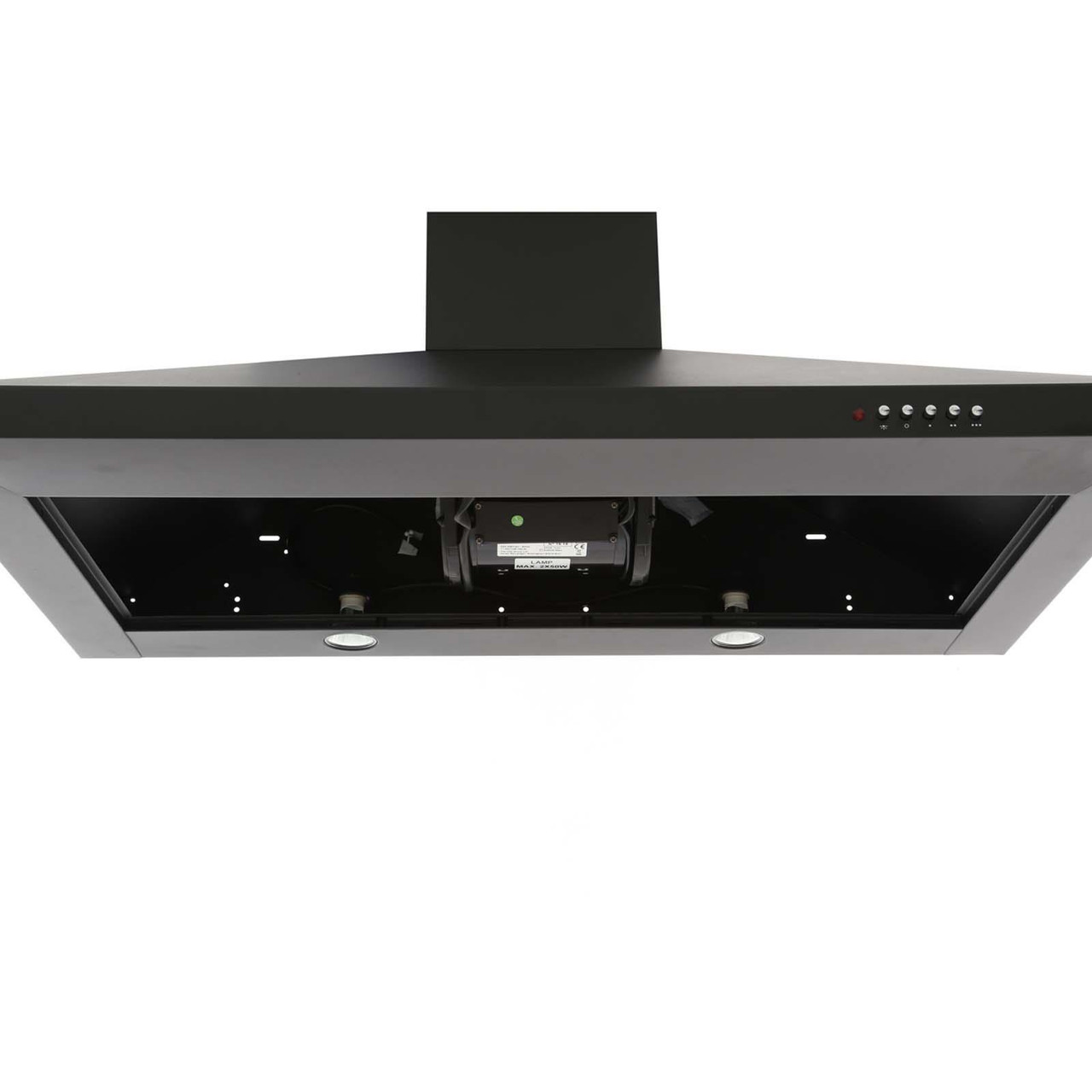 CDA ECH93BL 90cm Black 3 Speed Chimney Cooker Hood Kitchen Extractor Fan