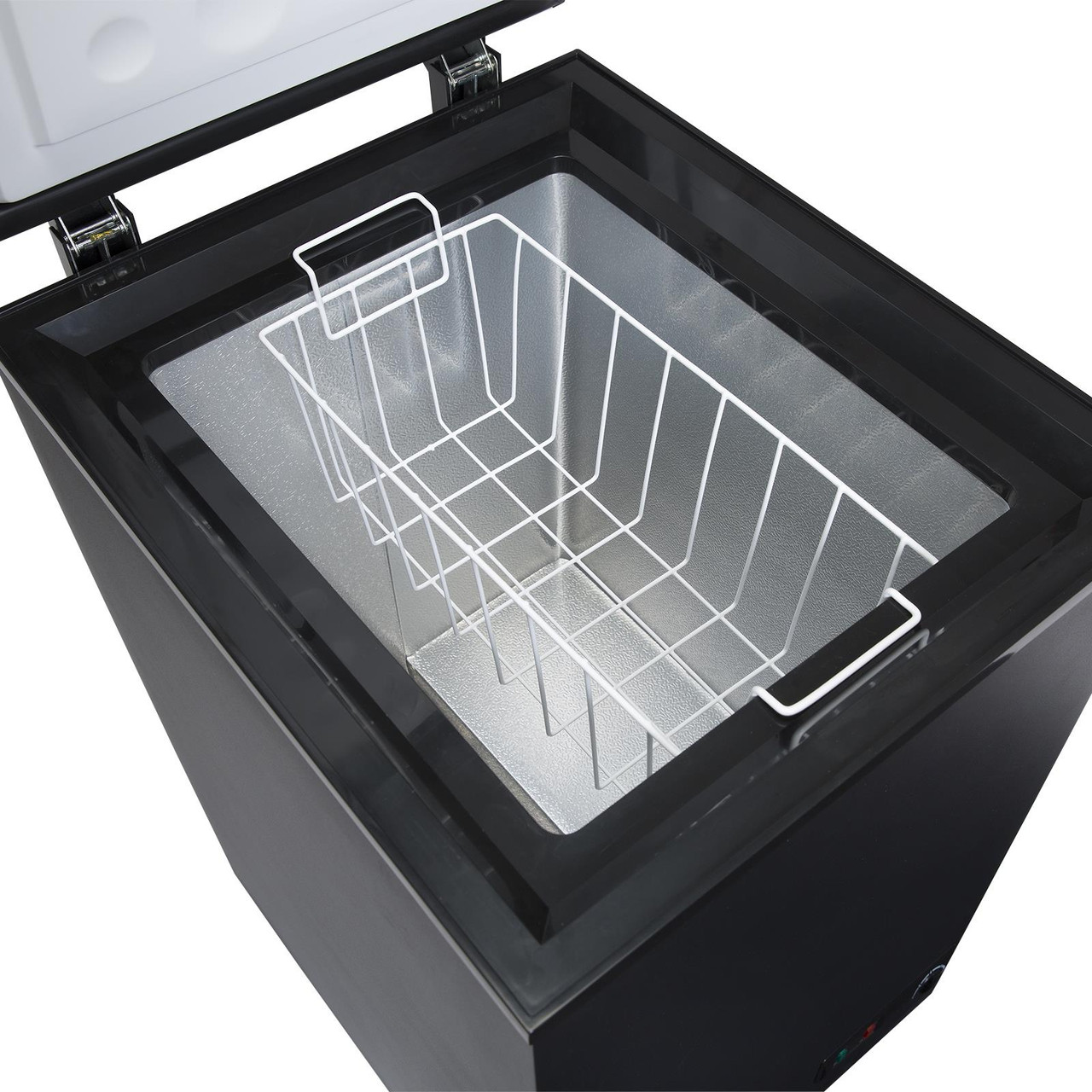 SIA 48cm Freestanding Slimline Compact Black Chest Freezer - CHF100B/E