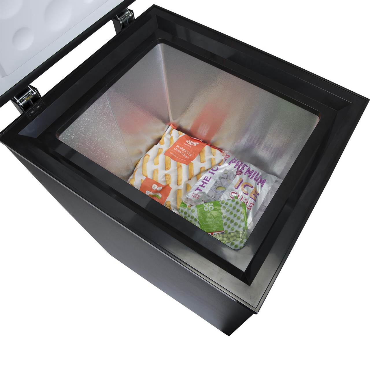 SIA 48cm Freestanding Slimline Compact Black Chest Freezer - CHF100B/E