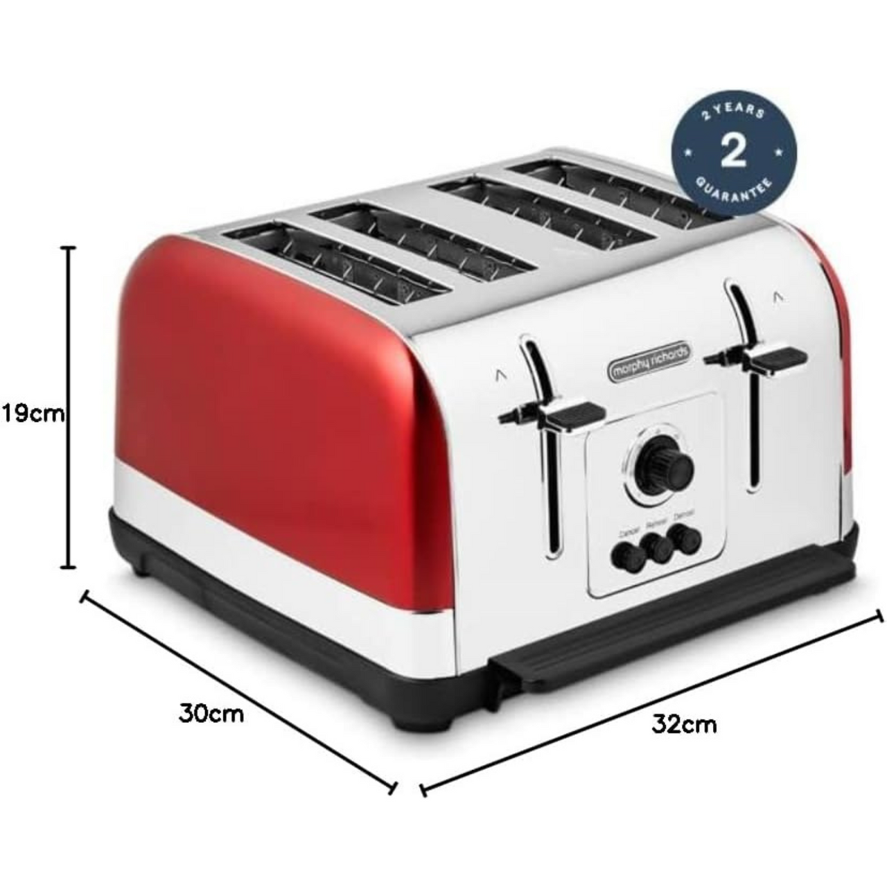 Morphy Richards Venture Red 4 Slice Toaster - 240133