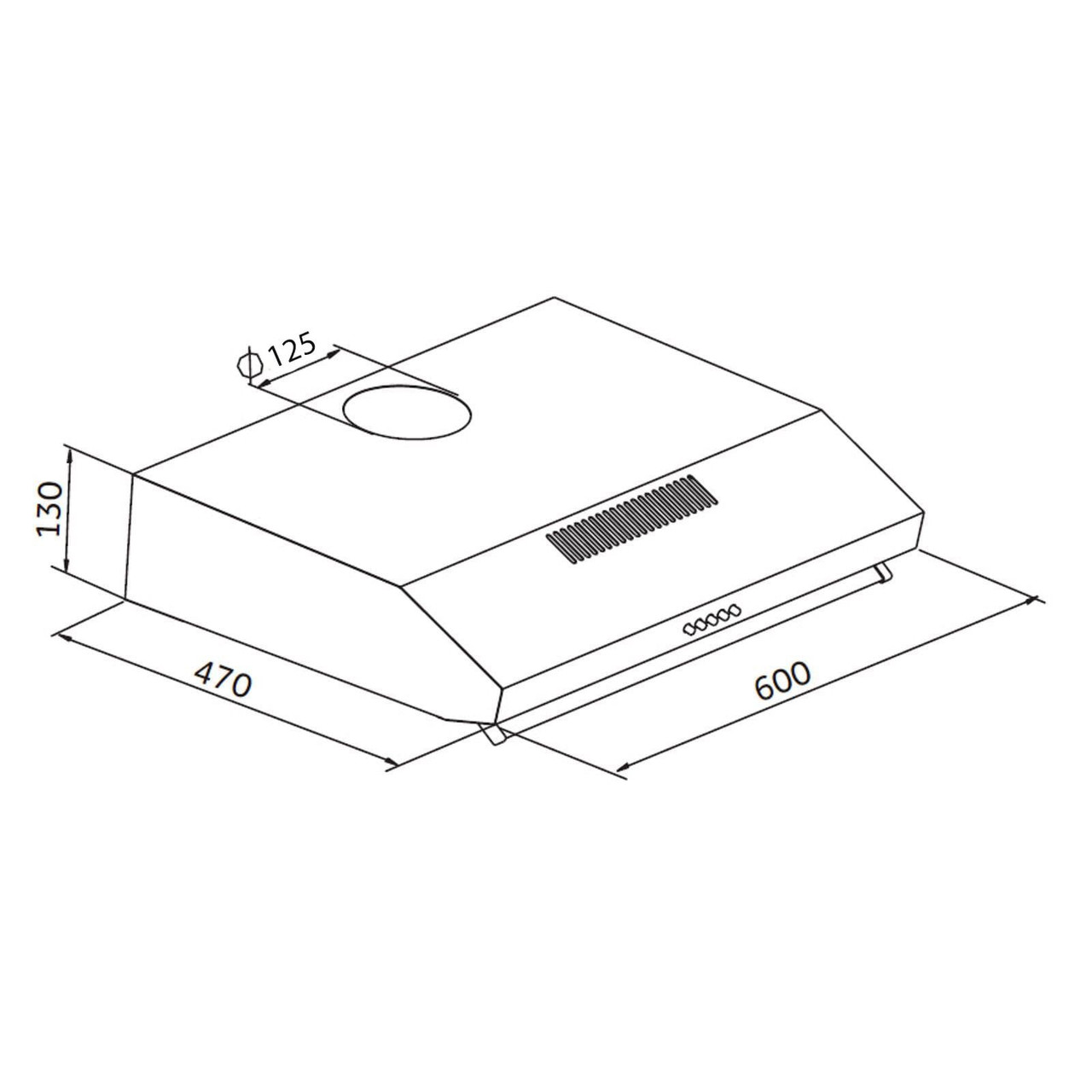 SIA VSR60WH 60cm White Visor Cooker Hood Kitchen Extractor Fan And ...
