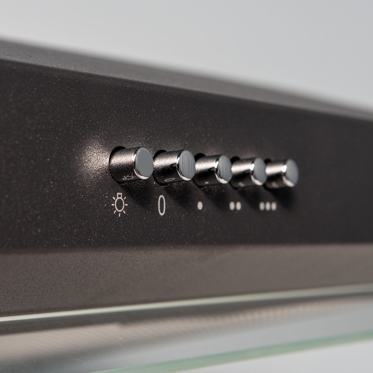 SIA VSR60BL 60cm Black Slim Visor Cooker Hood Kitchen Extractor Fan