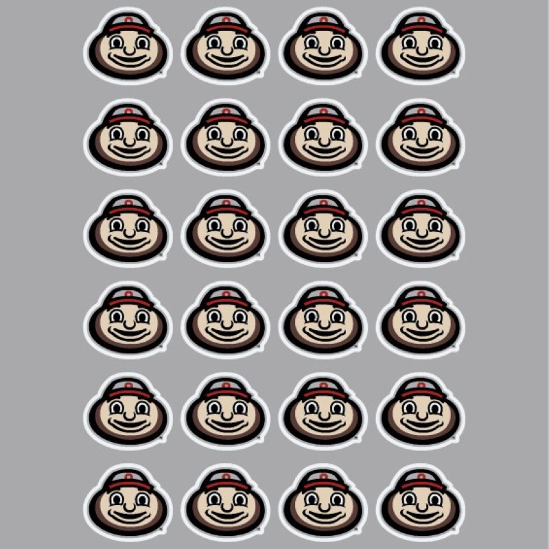 Brutus Head Sticker Sheet - College Traditions