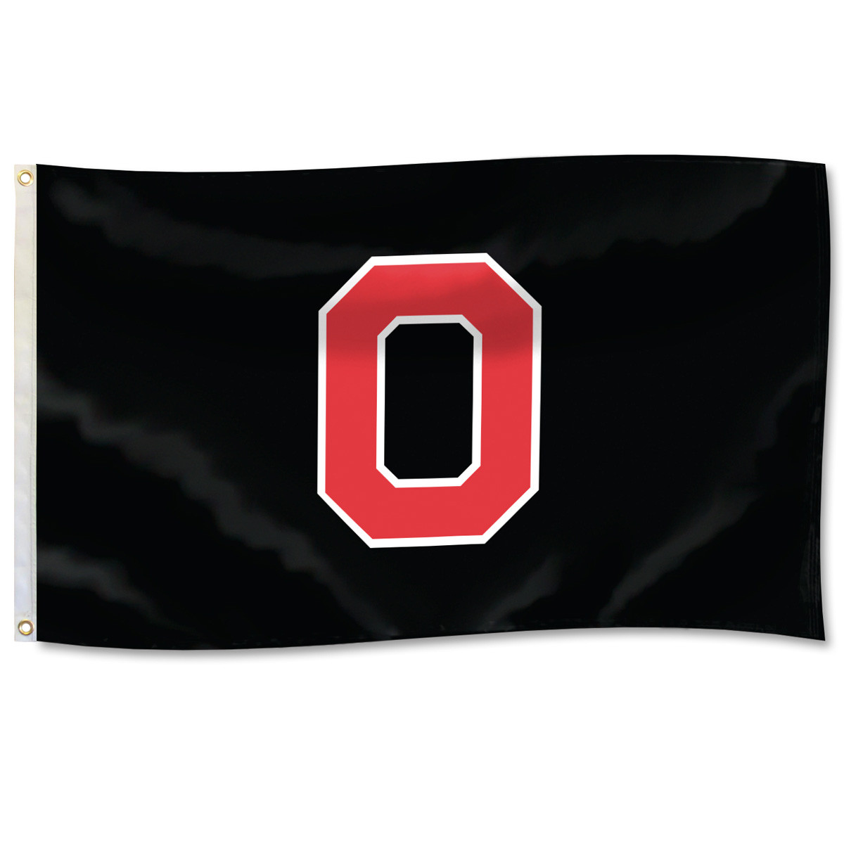 Black Block O Flag 3x5 - College Traditions