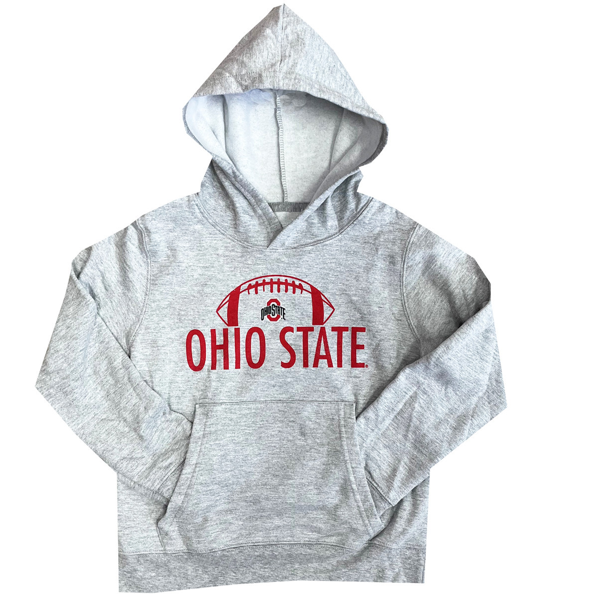 Ohio State Kids Gray Hood with Football Graphic - College Traditions