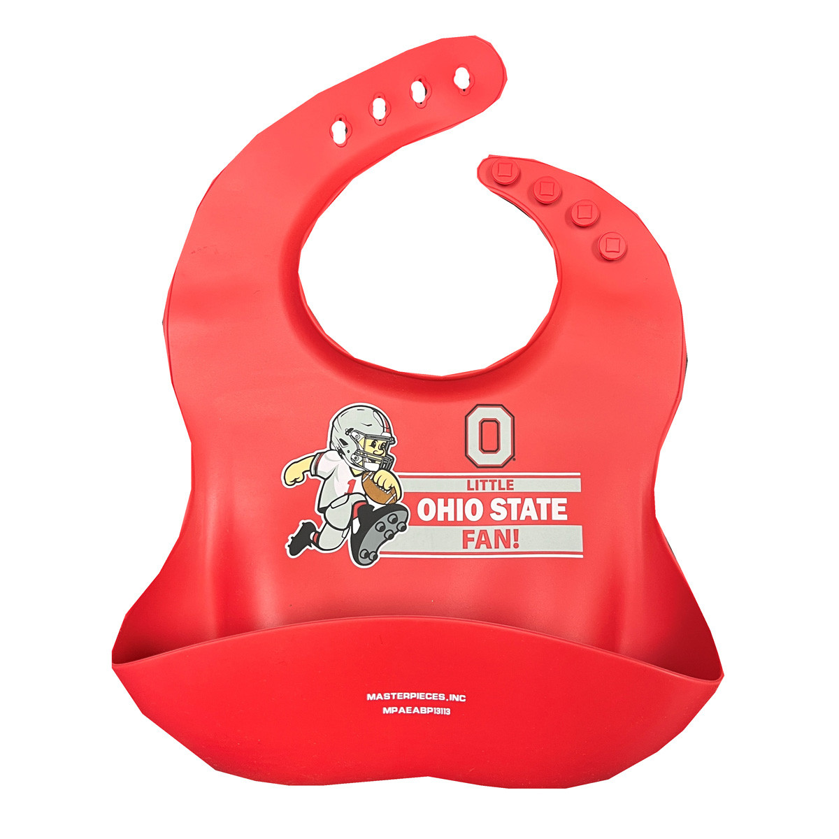 Red Ohio State Silicone Bib - College Traditions