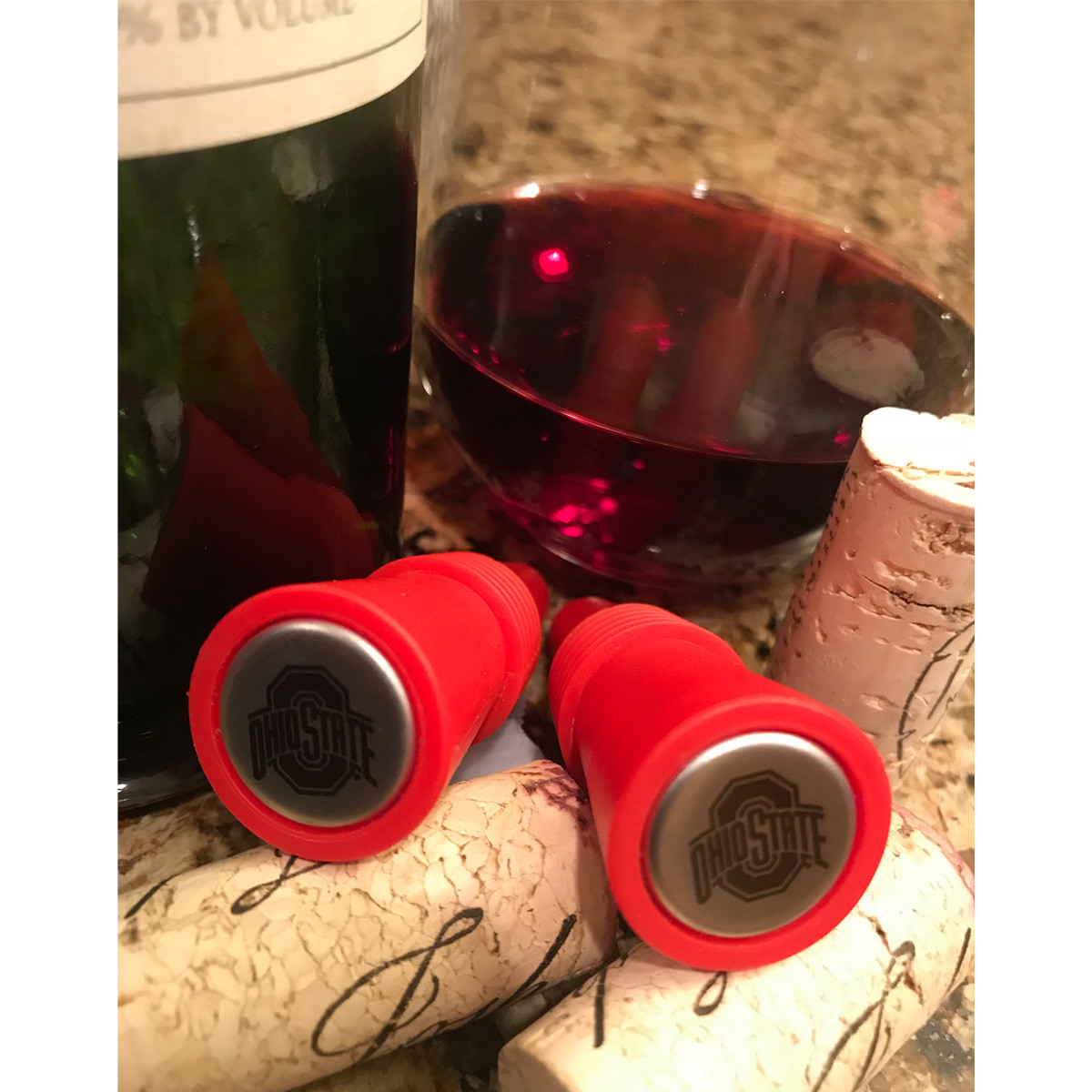 Set of 2 Ohio State Wine Stoppers - College Traditions