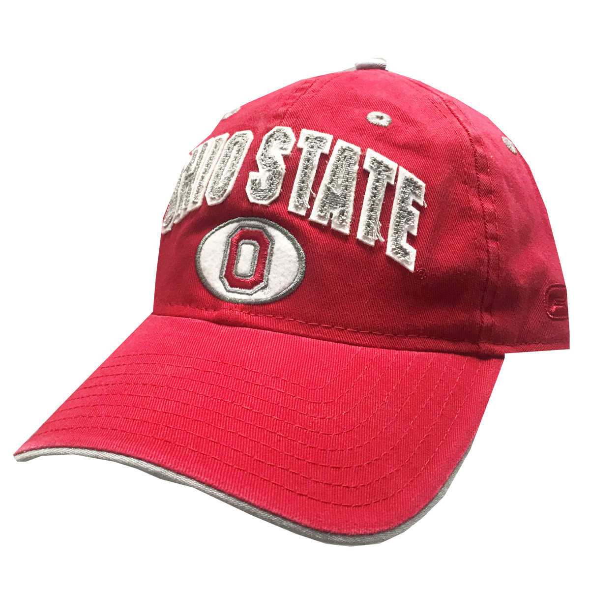 Red Arch Ohio State Cap with Patch. Adjustable - College Traditions