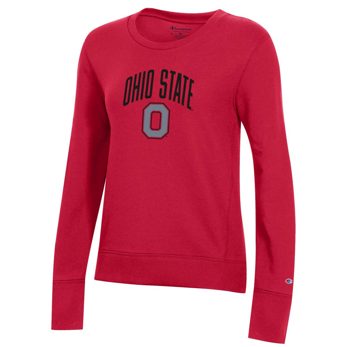 Long Sleeve Crew Neck Red T-Shirt with Ohio State Logo - College Traditions