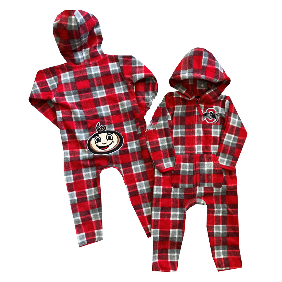 Ohio State Infant Red Flannel Romper - College Traditions