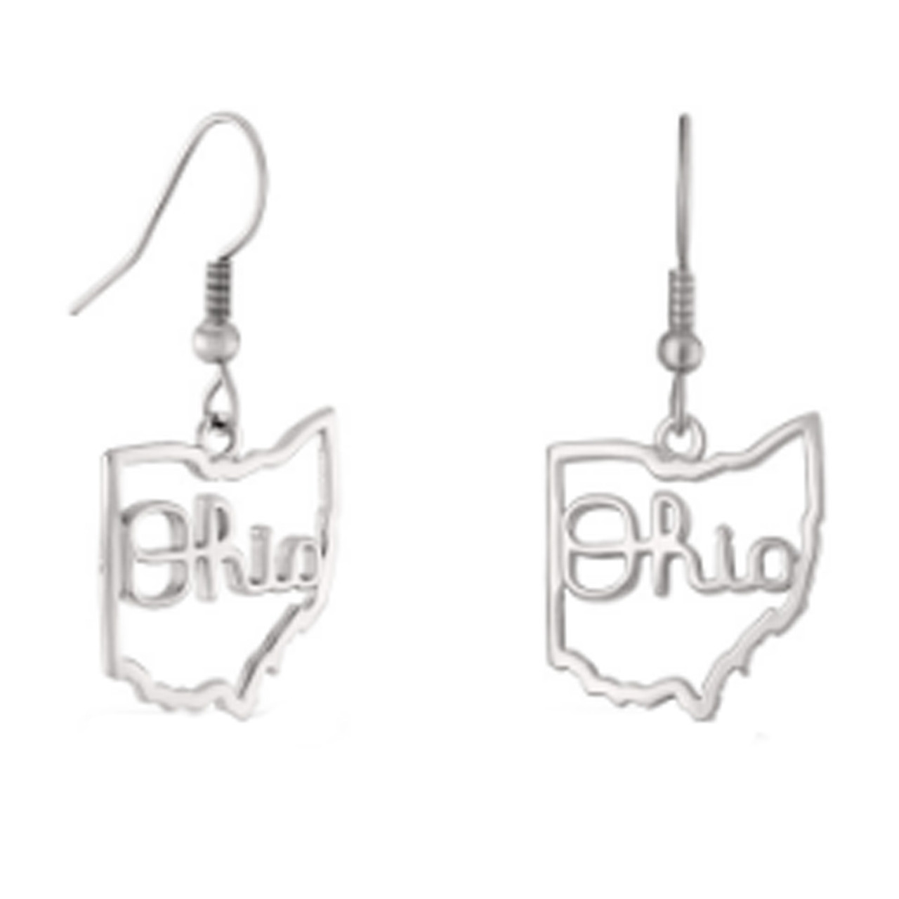 Ohio State Silver Script Earring - College Traditions