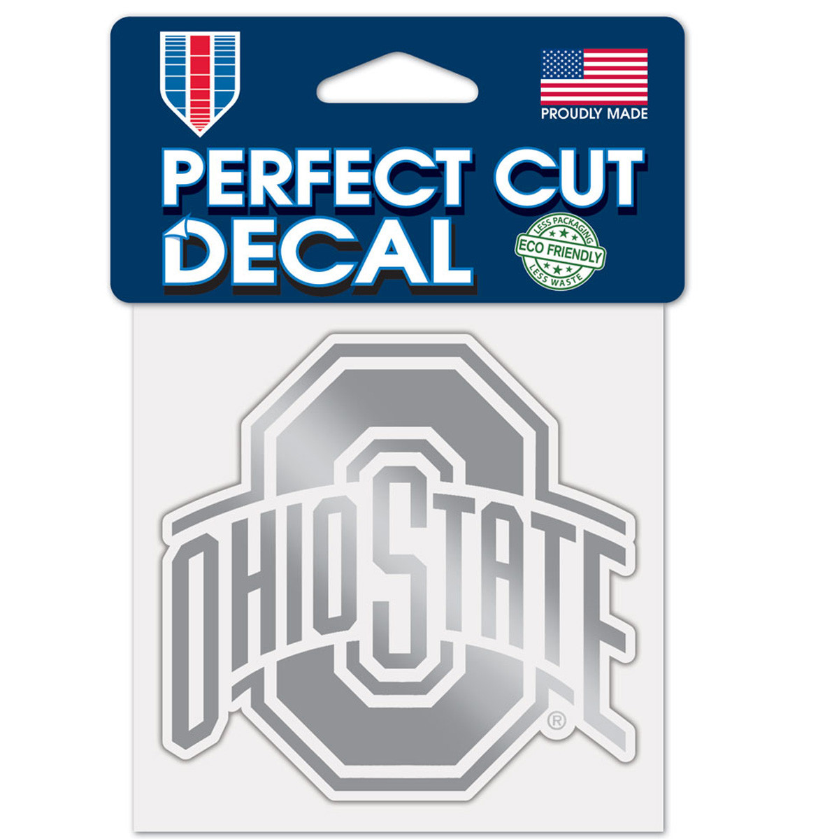 Ohio State 4*4 Silver Metallic Decal. Outside Application - College ...
