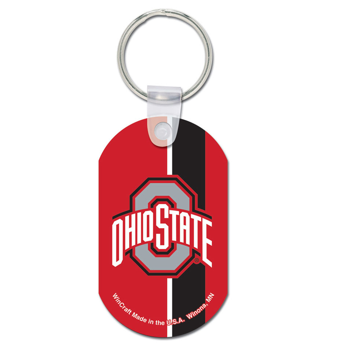 Ohio State Stripe Aluminum Keyring - College Traditions