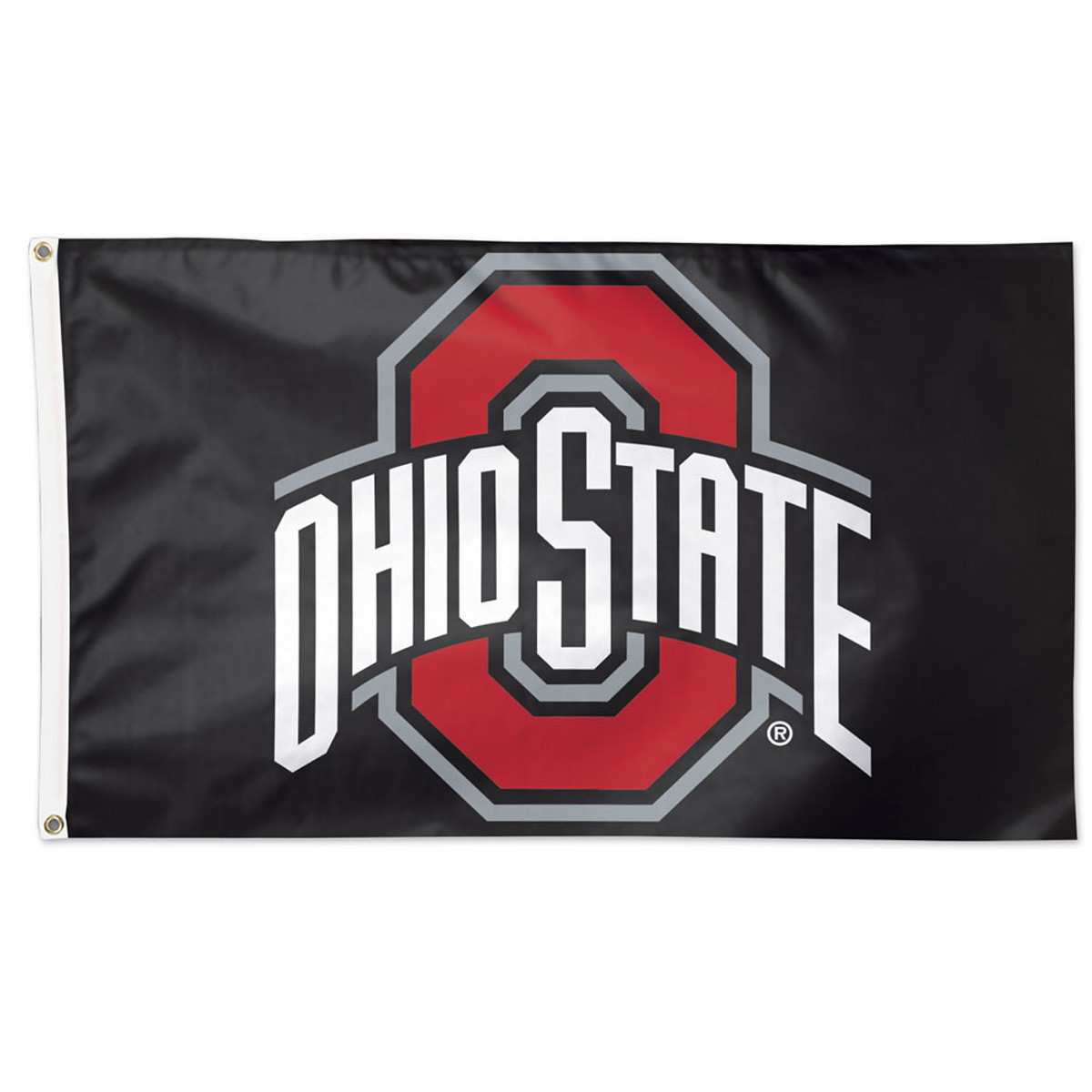 Ohio State 3x5 Black Athletic Logo Flag - College Traditions