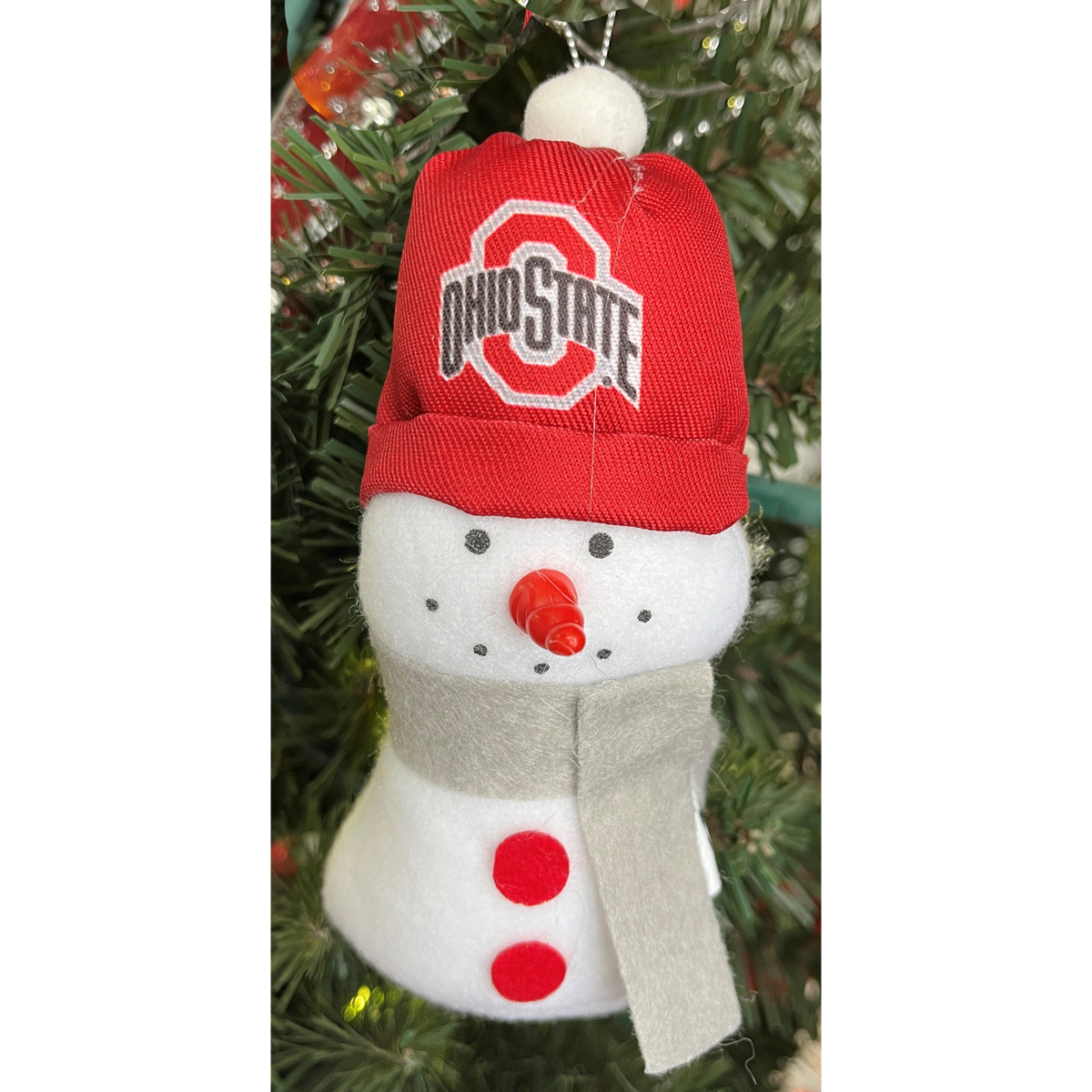 Ohio State Plush Snowman Ornament. - College Traditions