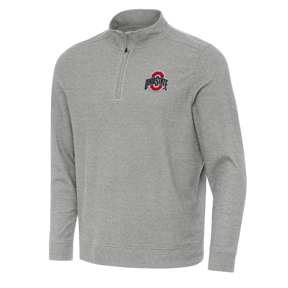 Gray Heather Super Soft Quarter Zip With Left Chest Ohio State Logo ...