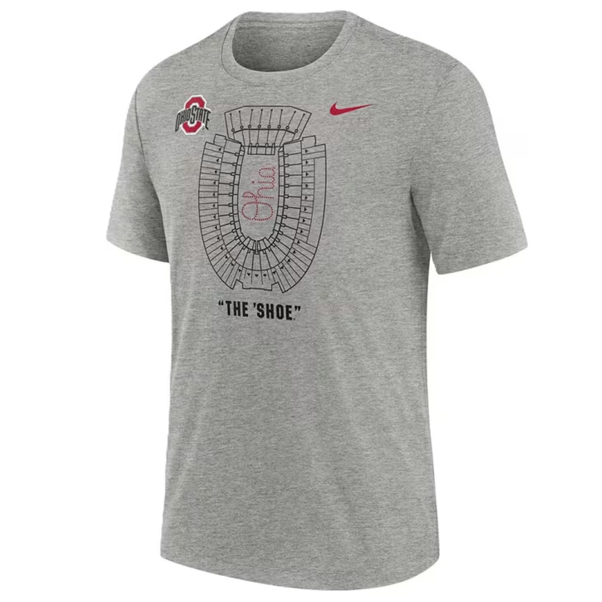Ohio State Nike Gray Stadium Tee. - College Traditions