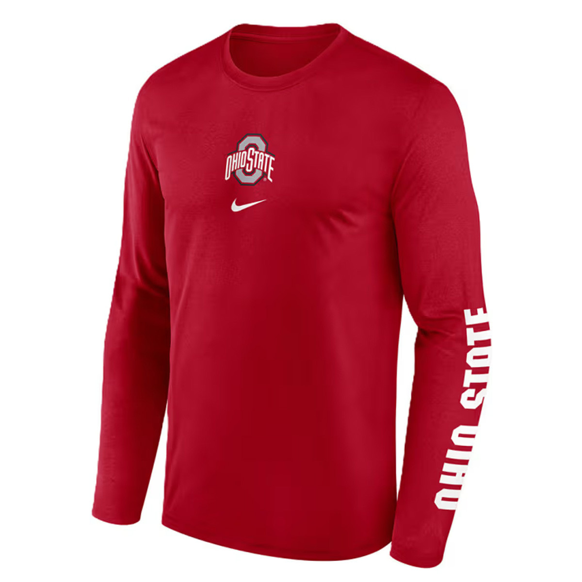 Ohio State Nike Red Long Sleeve Hit Tee. - College Traditions