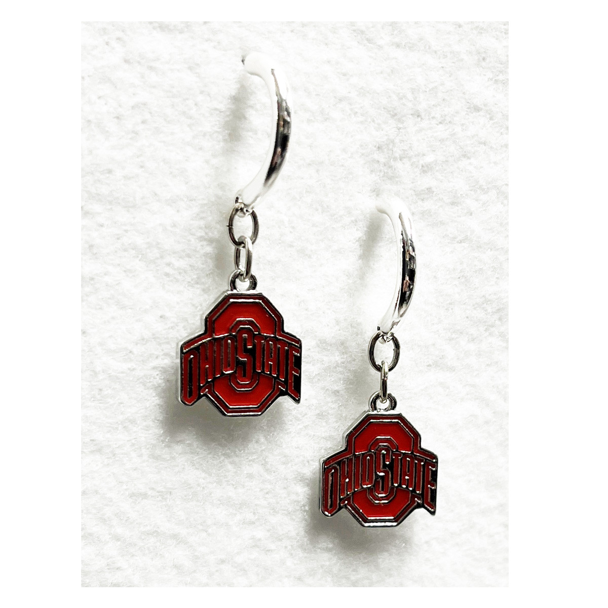 Tilly Curved Ohio State Earrings - College Traditions