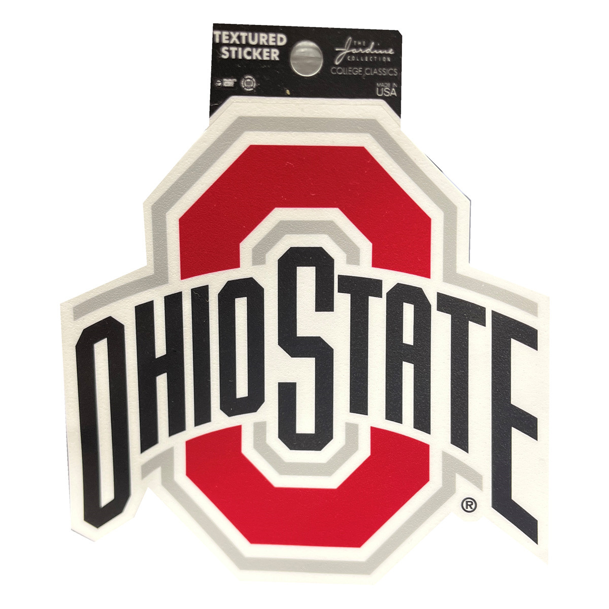 Ohio State Athletic Logo Textured Sticker. - College Traditions