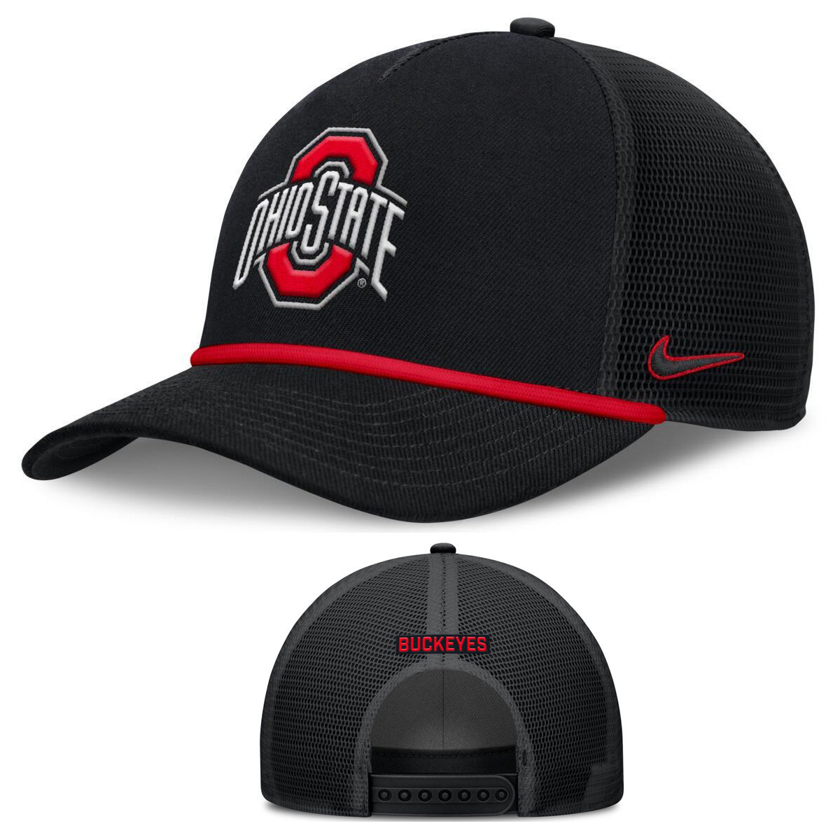 Ohio State Nike Black Rope Athletic Logo Cap. - College Traditions