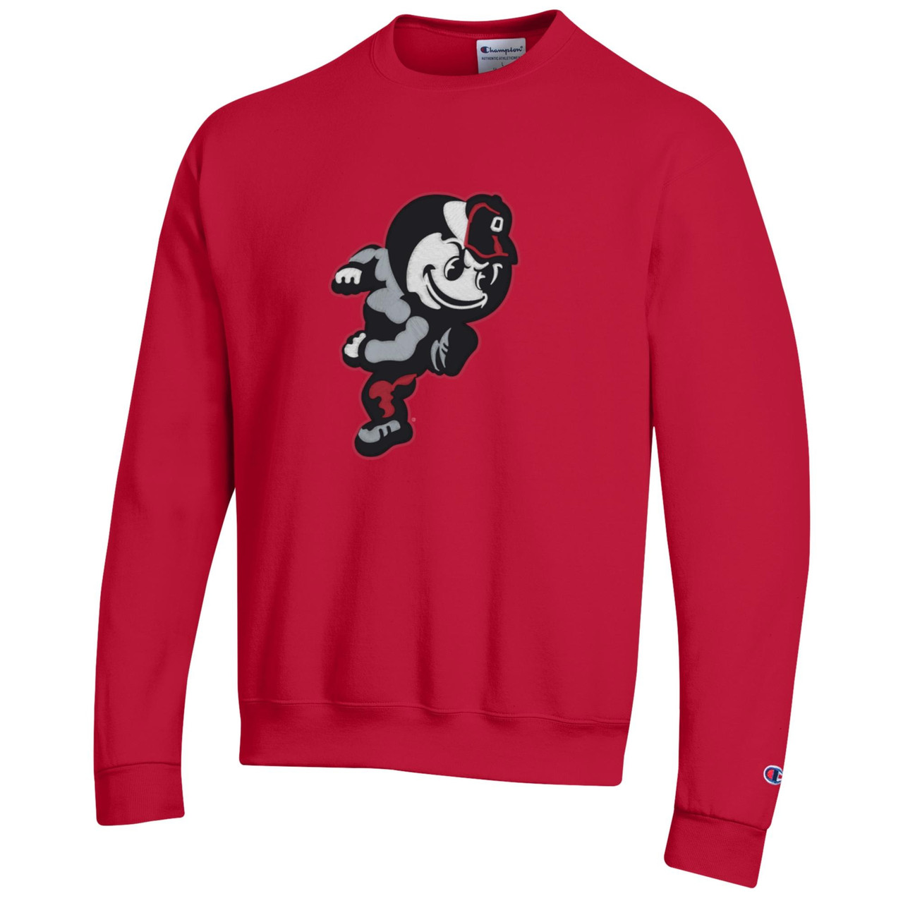 Ohio State Red Brutus Applique Crew. - College Traditions
