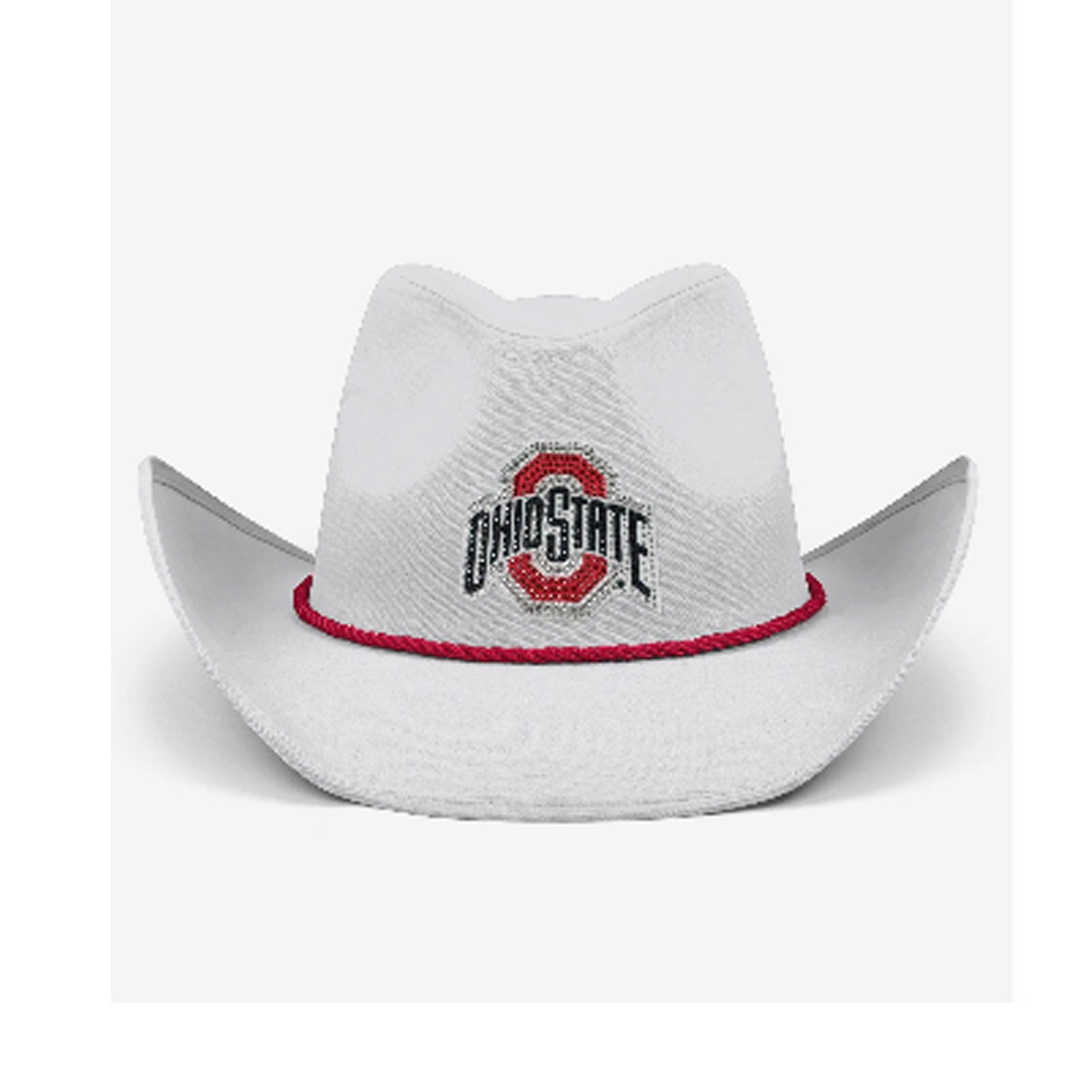 Ohio State White Rhinestone Cowboy Hat. - College Traditions