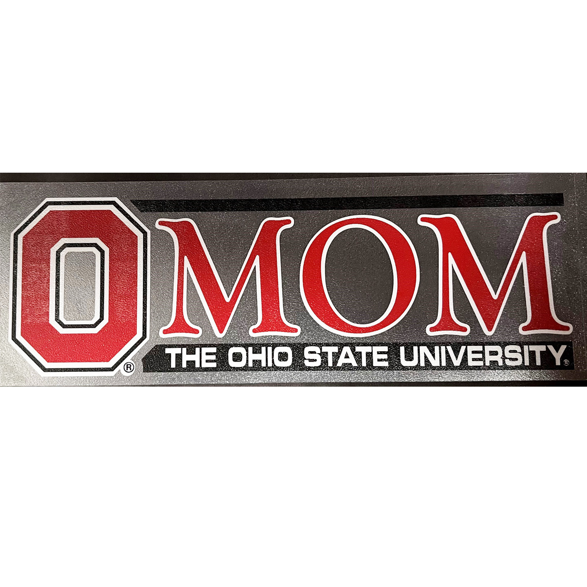 Red License Plate with Mirror Block O Logo - College Traditions