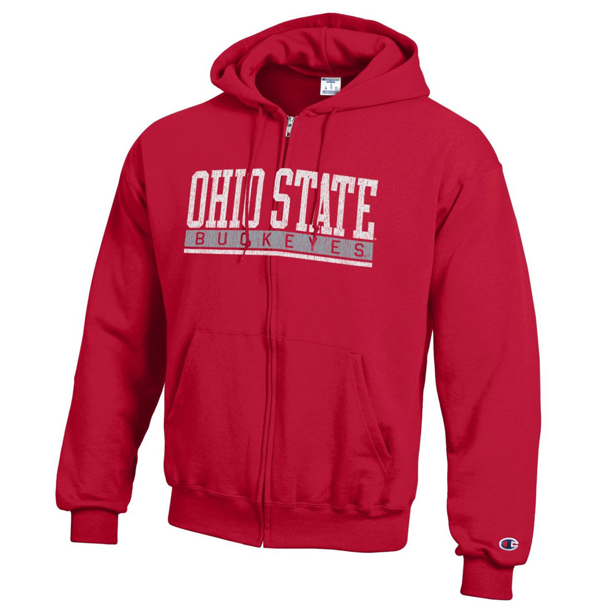 Ohio State Champion Red Full Zip w/Hood. - College Traditions