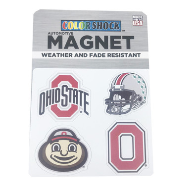 4 Pack Ohio State Magnets. Includes Athletic Logo, Helmet, Brutus ...