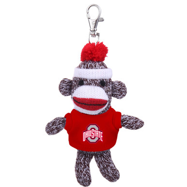 Mini Ohio State Sock Monkey Key Ring - College Traditions