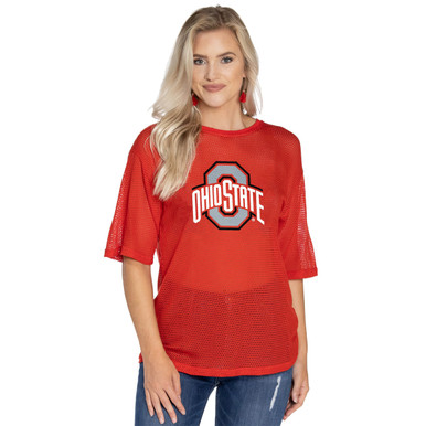 Women's Red Mesh Top - College Traditions