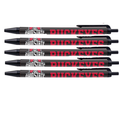 Ohio State Black 5 Pack Pens - College Traditions