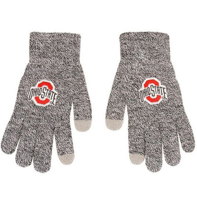 Ohio State Gray Knit Gloves - College Traditions