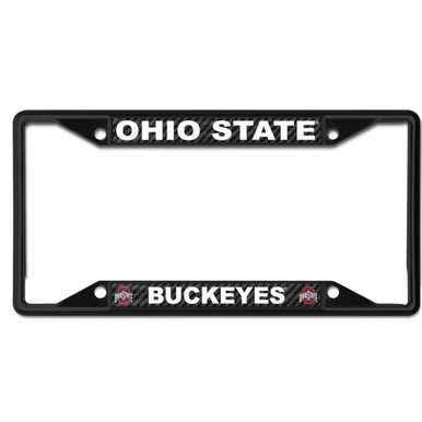 Ohio State Buckeyes Black Carbon License Plate Frame - College Traditions