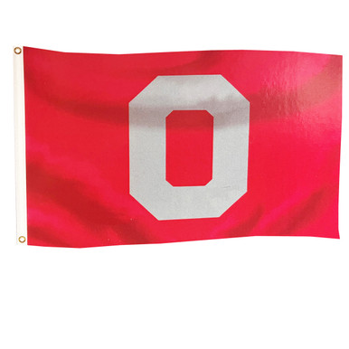 Ohio State 3x5 Red Double Stitched Block O Flag - College Traditions