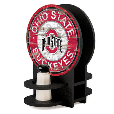 Ohio State Wooden Napkin and Salt & Pepper Holder. - College Traditions