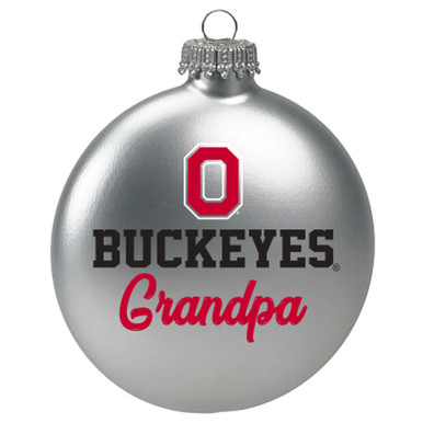 Ohio State Silver 3" Grandpa Ornament - College Traditions
