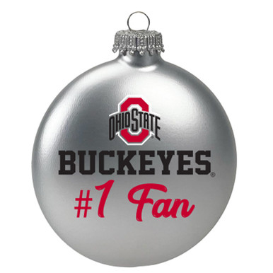 Ohio State Silver 3" #1 Fan Ornament - College Traditions