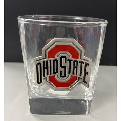 Ohio State Square Bottom Rocks Glass - College Traditions