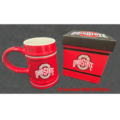 Ohio State Gift Boxed 24oz Red Helmet Stein - College Traditions