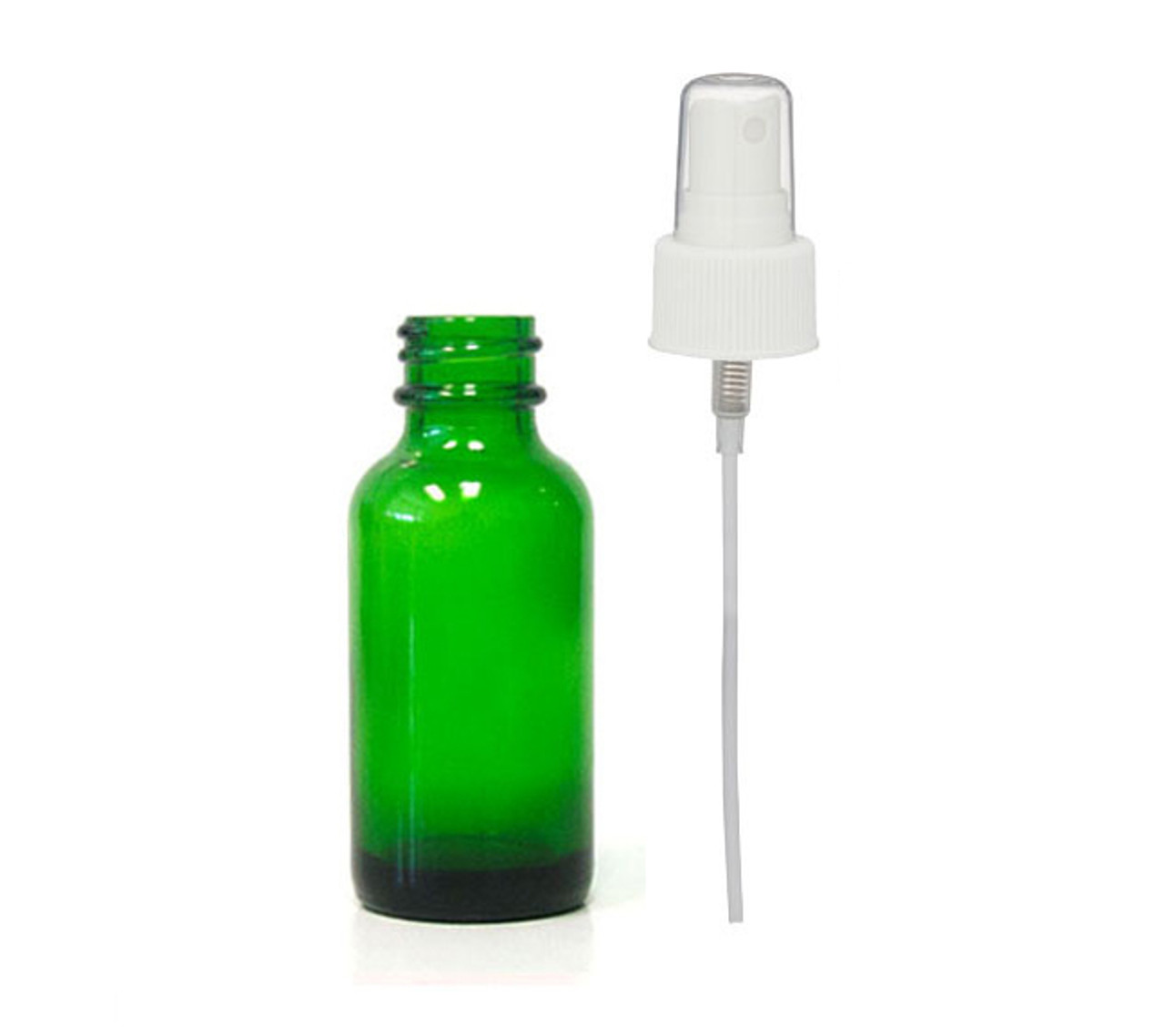 60 Ml 2 Oz Green Boston Round Bottles With Black Mist Sprayer