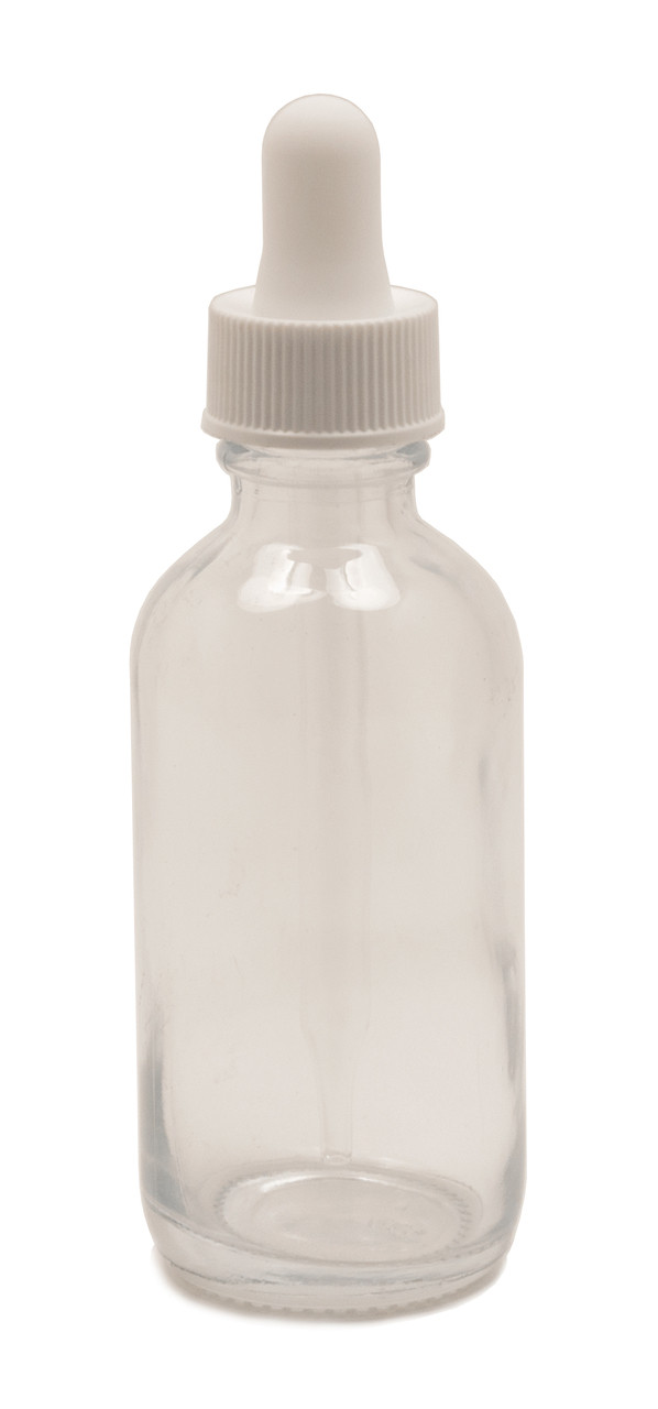 case(80) X 60ml (2oz) Boston Round Glass Bottle with Dropper