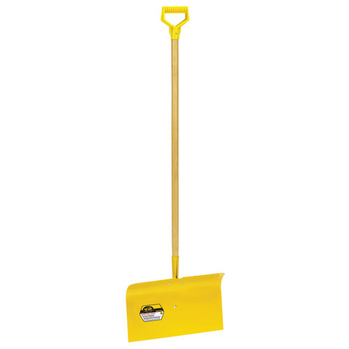18" Spring Steel Snow Pusher with D-grip - Yeoman & Company