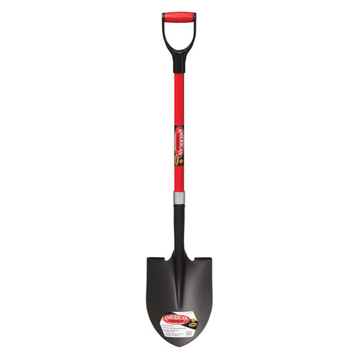 Round Point Shovel, 32" fiberglass D-handle - Yeoman & Company
