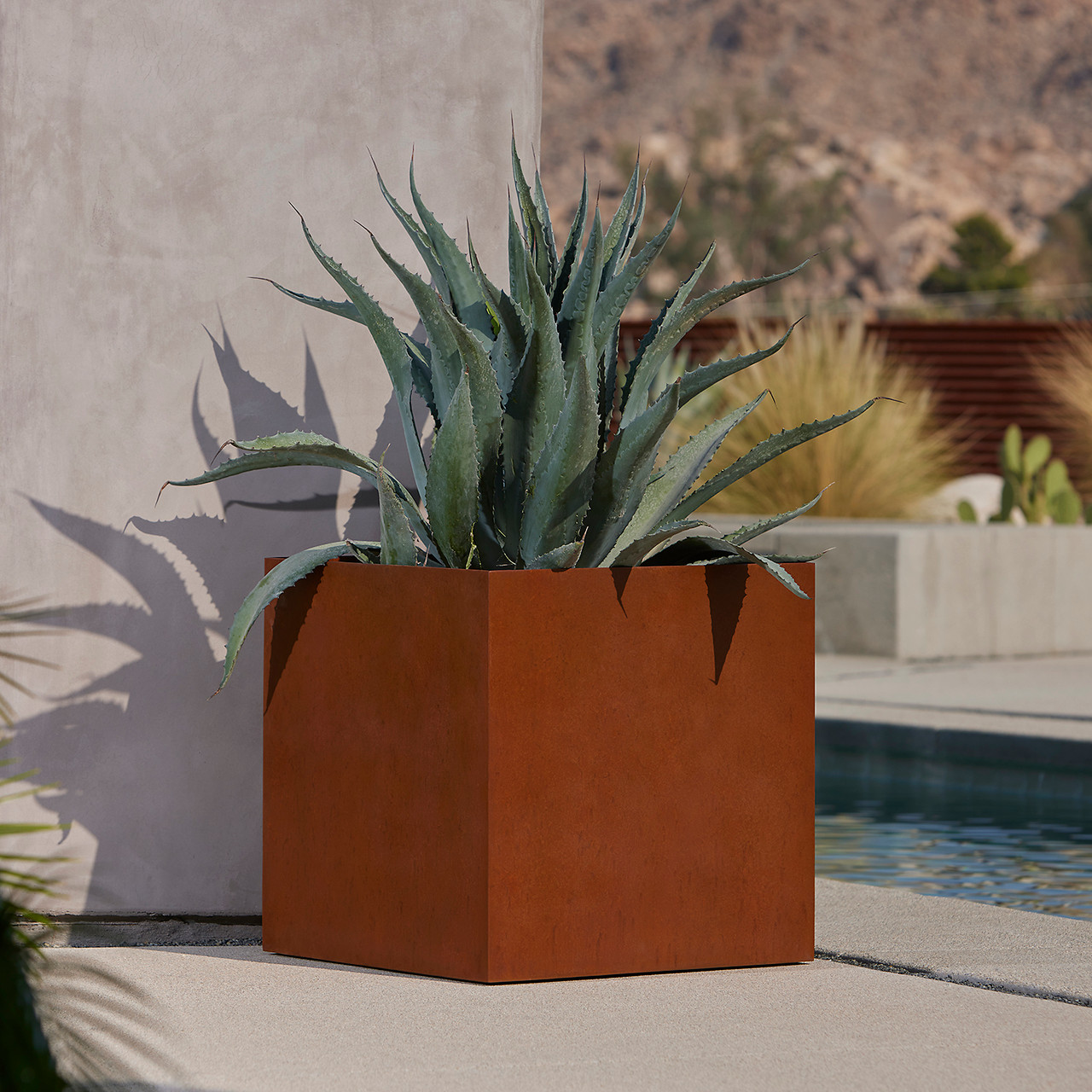 Modern Corten Steel Square Shape Planter Select 18"-72"