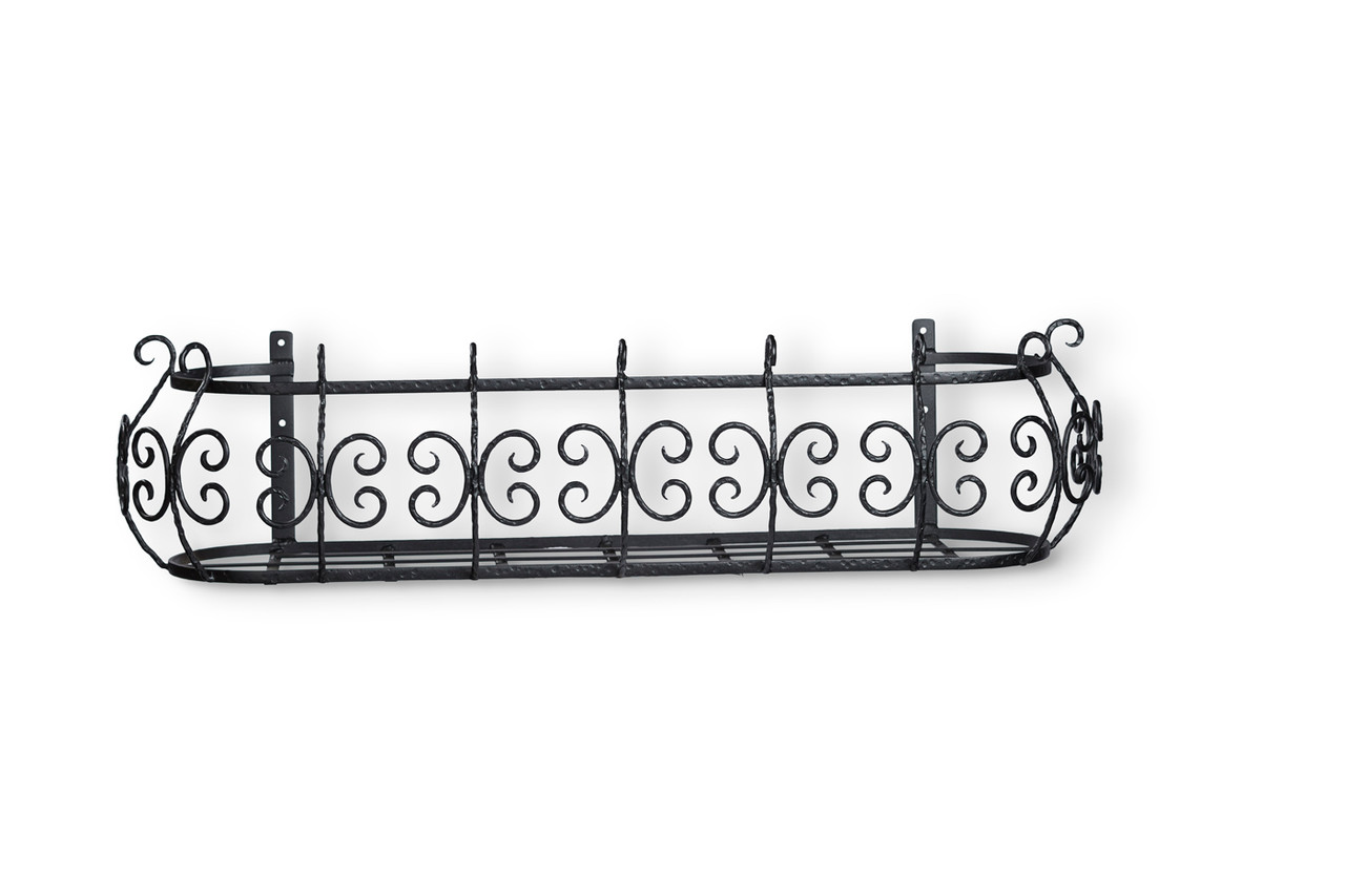 Parisian Wrought Iron Hanging Window Planters - Hooks & Lattice