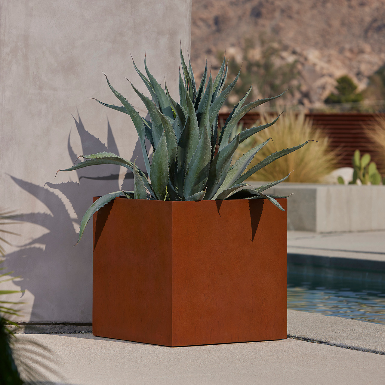 Modern Corten Steel Square Shape Planter Select 18"-72"