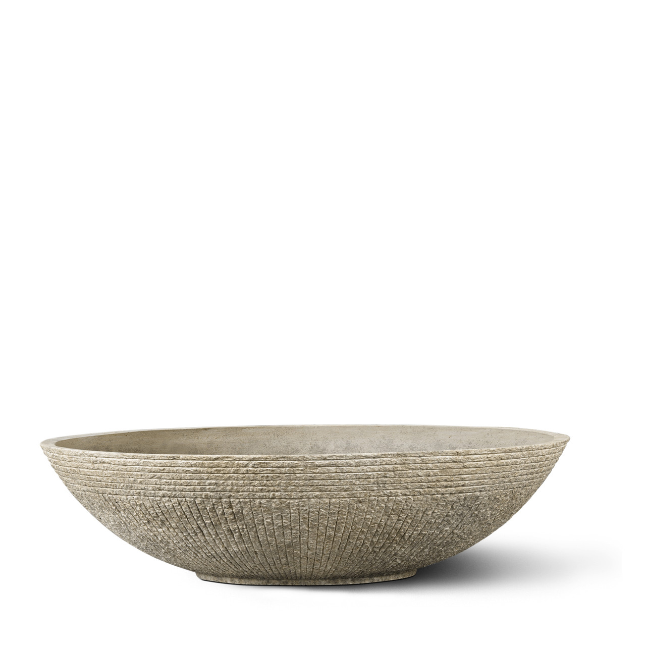 Zaragoza Cast Stone Low Bowl – Handcrafted GFRC or Fiberstone ...