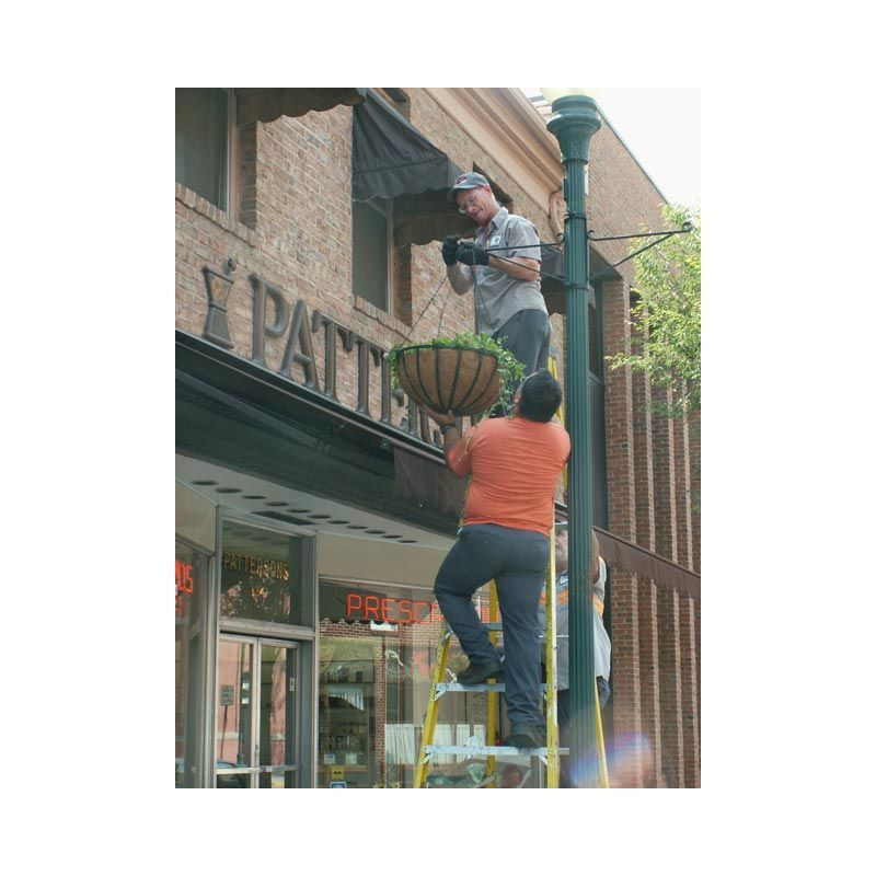 One-Way Scroll Arm Lamp Post Bracket